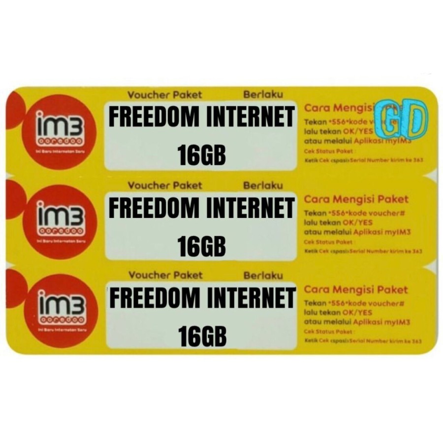 Gudang Data Store – Jual Voucher Indosat Freedom Internet 16GB