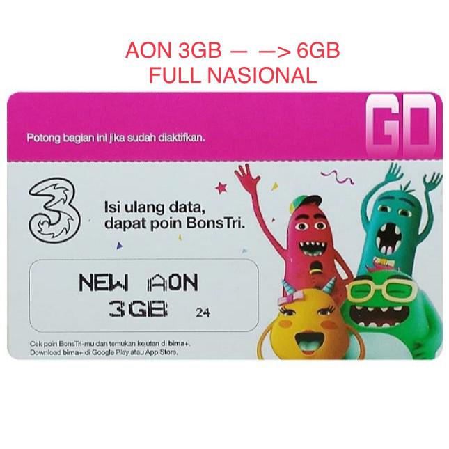 Gudang Data Store – Jual Voucher Three New AON 3GB